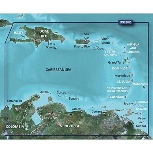 GARMIN BLUECHART VUS030R Southeast Caribbean BlueChart g3 Vision ...